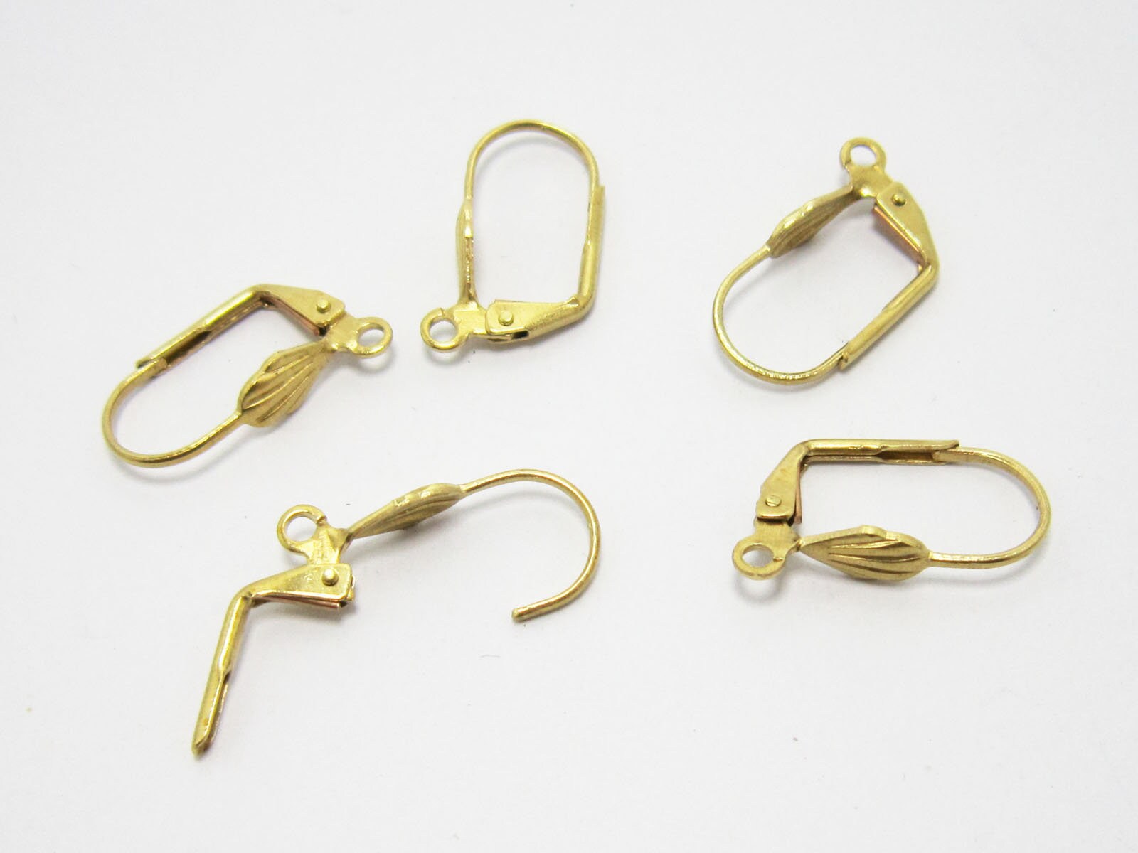 Brass Leverback Earring Clasps 19.5x10.5mm Shell Raw Brass Ear - Etsy