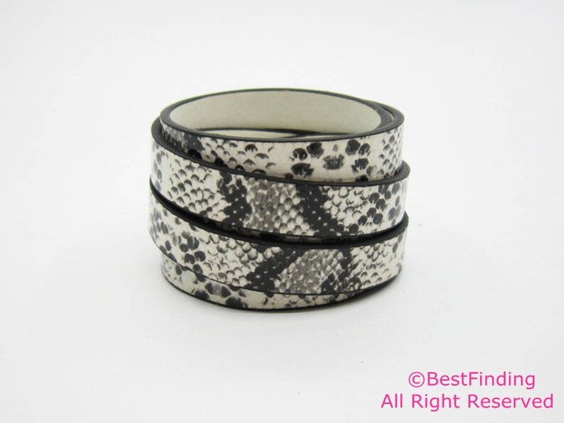 1meter White Snake Skin Lace 10mm Leather Cord 10x2mm Faux | Etsy