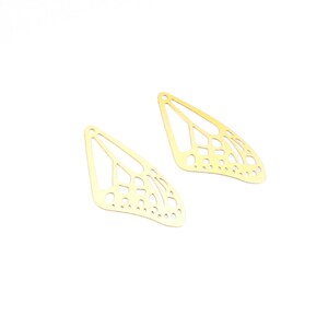 Butterfly Wing Charms, Hollow Moth Wings, Brass Charm for Jewelry ...