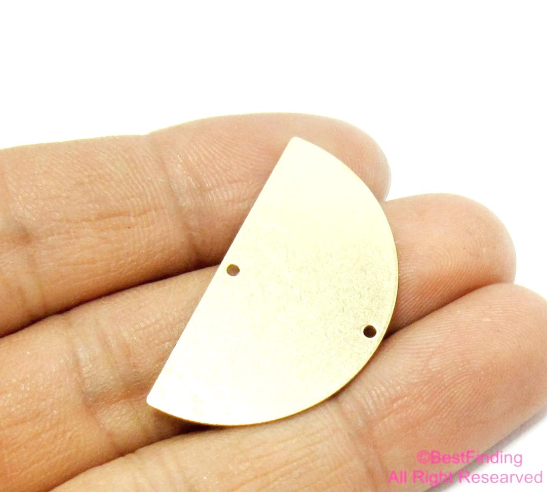 Half Round Connectors, Semi Circle Earring Charms, Brass Charms for ...