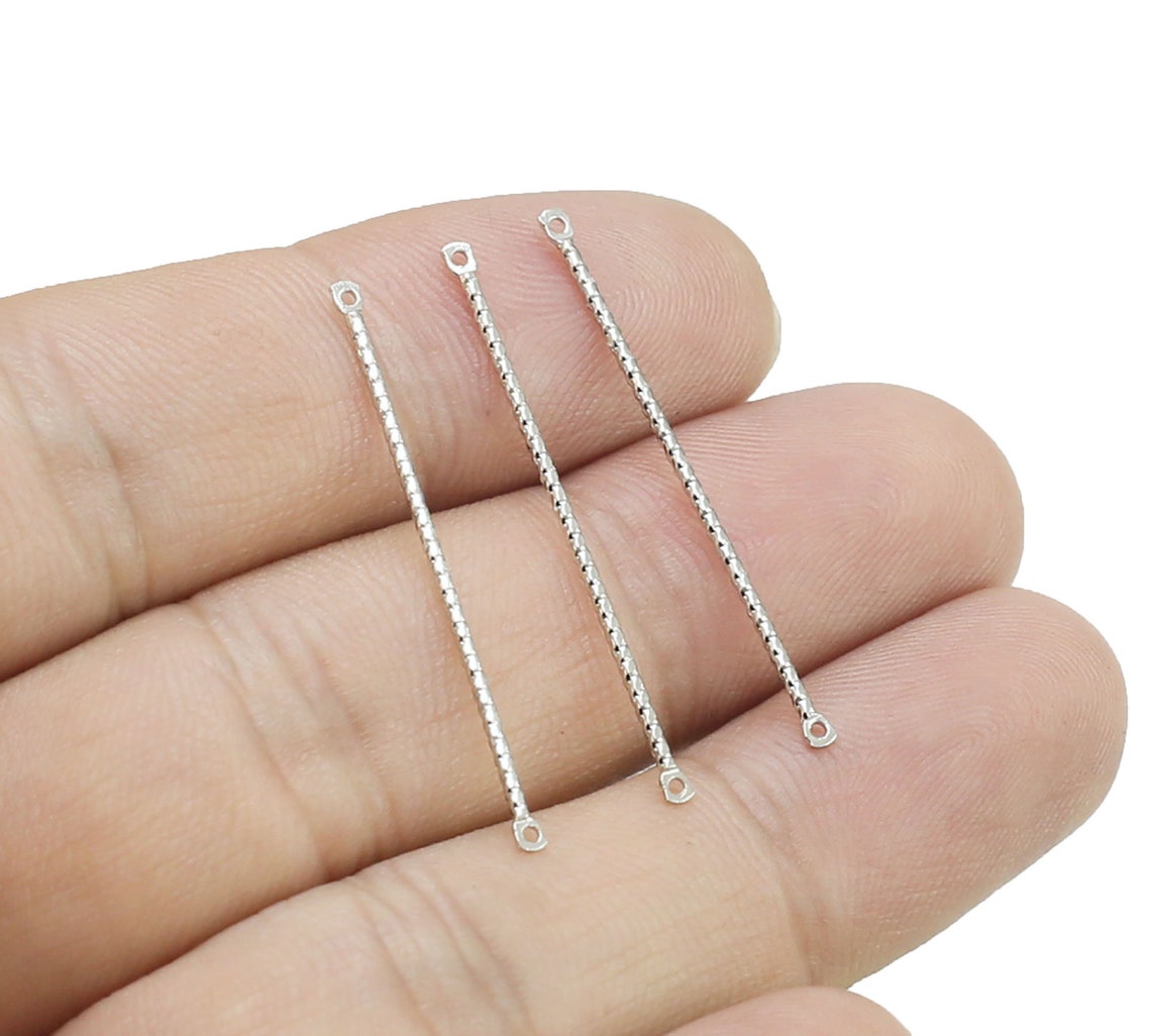 Faceted Stick Connector, Round Stick Charm, Wire Stick Charm, Gold ...