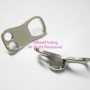 5pcs Open Hook Clasp Antique Silver 4mm Open Hooks Round Leather ...