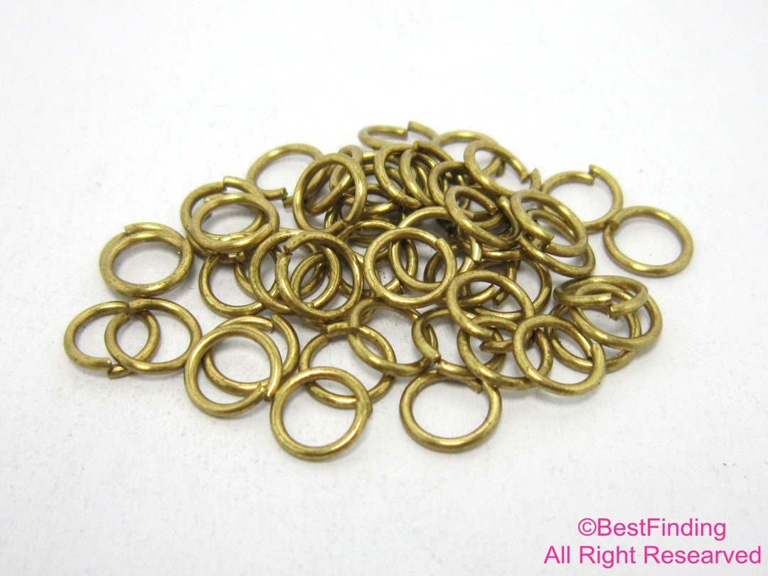 Round Brass Jump Rings, Brass Connector, 6x0.8mm, Open Jump Ring, Link ...