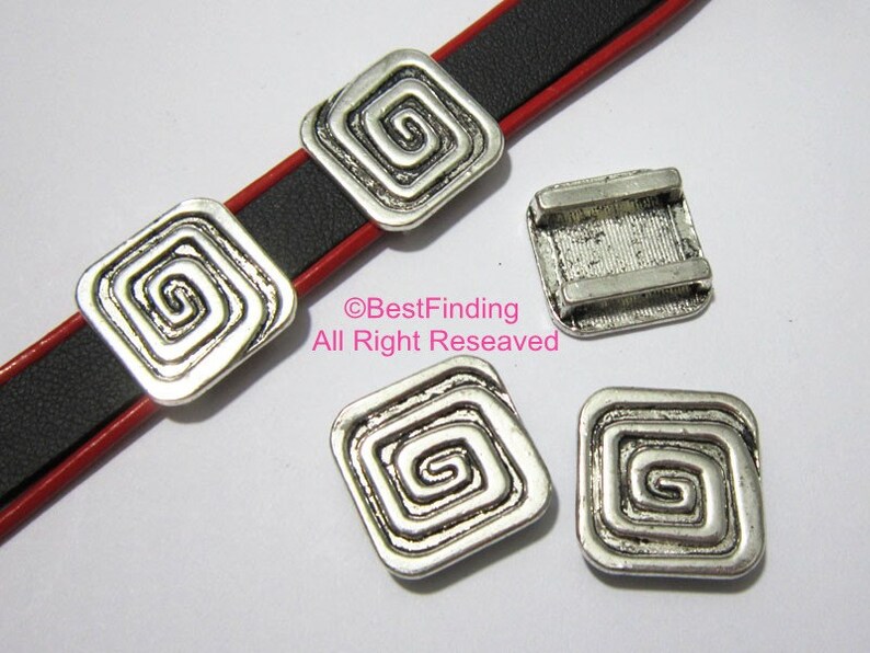10pcs 14mm Spiral Flat Leather Findings 14x2mm Leather | Etsy