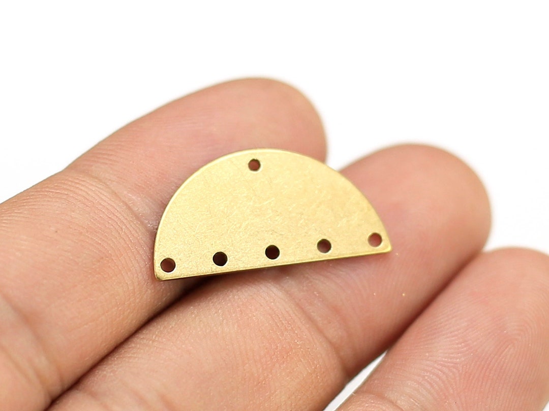 Half Round Connector, Semi Clrcle Earring Charms, Brass Charms for ...