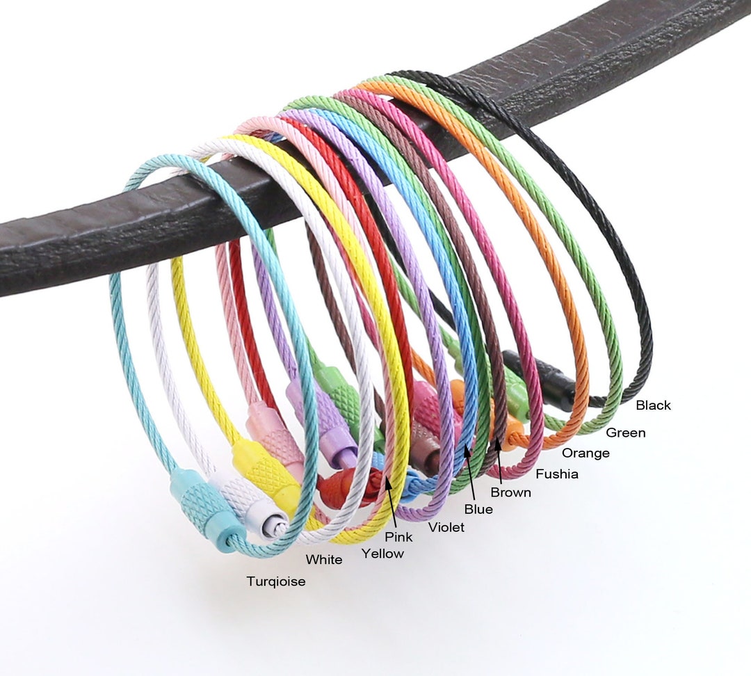 10pcs Key Rings, Bogg Bag Accessories, Stainless Steel Wire Rings ...