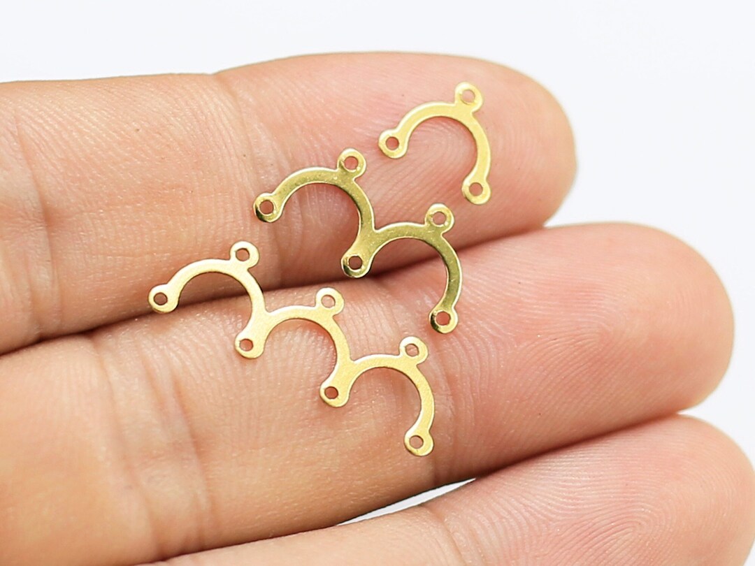 Arched Brass Connector, Earring Charms, Single, Double, Triple, Earring ...