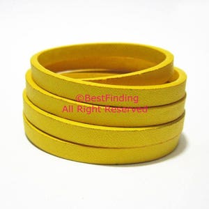1meter 5mm Leather Strips 5x2mm Yellow Leather Cord Pure Color - Etsy