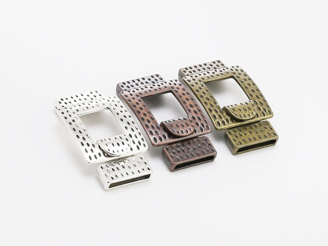 3sets 15mm Leather Clasps Dotted 15x2mm Hook Clasp Multi Strand ...