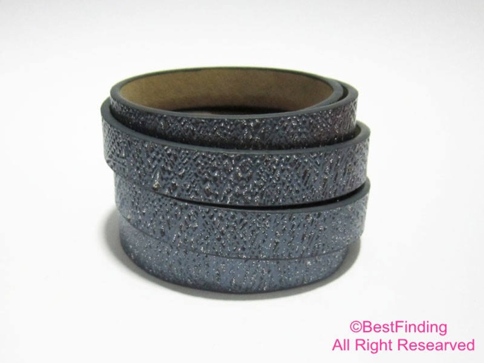 10mm Leather Navy Blue Intervein 10x2mm Leather Cord 10mm Flat | Etsy