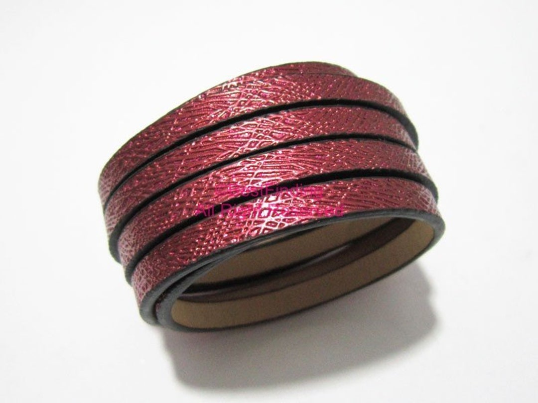 1meter 5x2mm Wine Red Intervein Leather Cord 5mm Flat Leather - Etsy