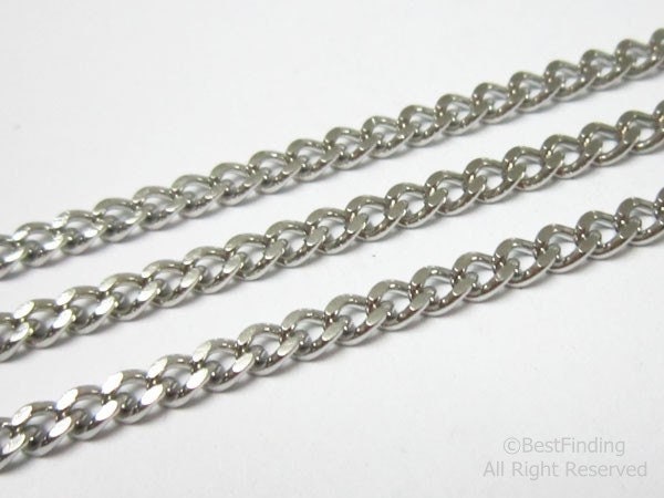 316 Steel Chain 3.5x2mm Curb Chain Necklace Chain Cable Chains - Etsy