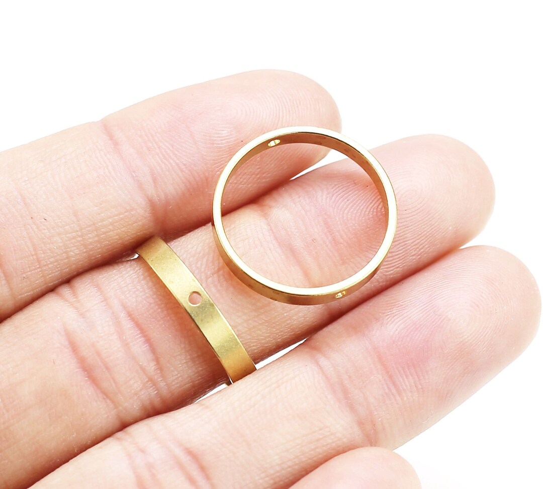 Round Circle Earring Charms, Round Charm for Jewelry Making, Brass ...
