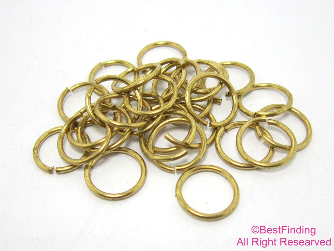 Round Brass Jump Rings, Open Jump Ring, Large Metal Jump Ring, 12x1.2mm ...