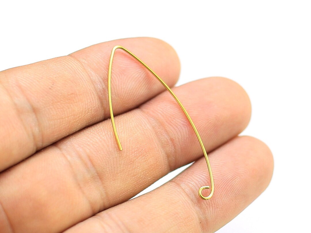 Earring Hooks, Long Ear Wire, Simple Earring Hooks, 42mm, Earring ...