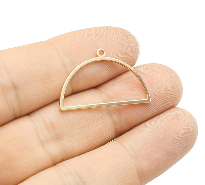 Half Round Connector, Semi Circle Earring Charms, Tassel Making, Blank ...