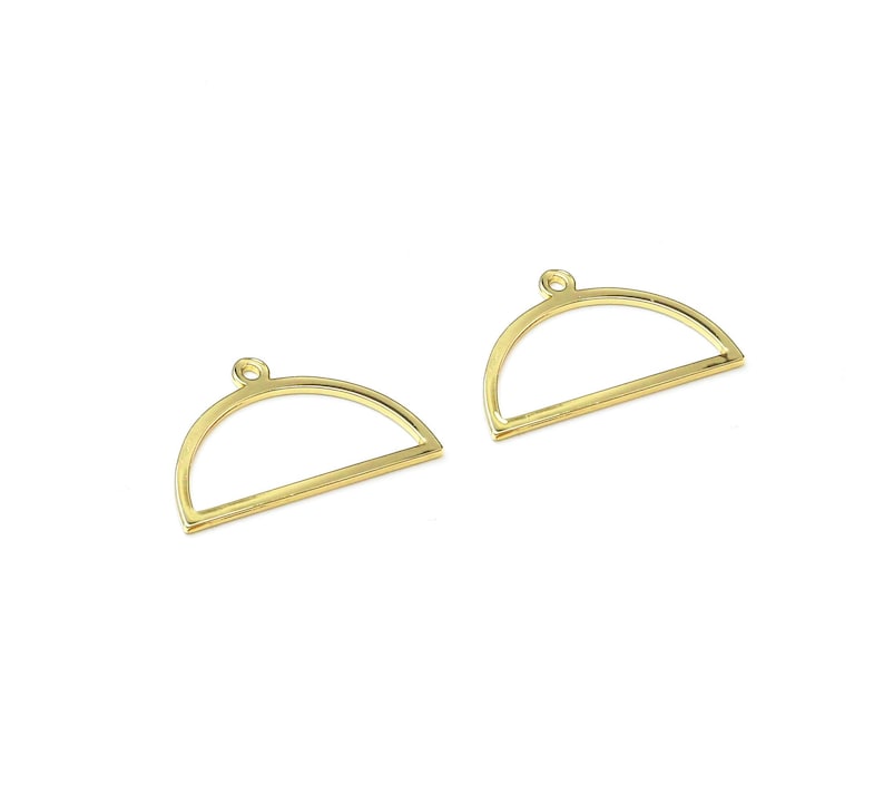 Half Round Connector, Semi Circle Earring Charms, Tassel Making, Blank ...