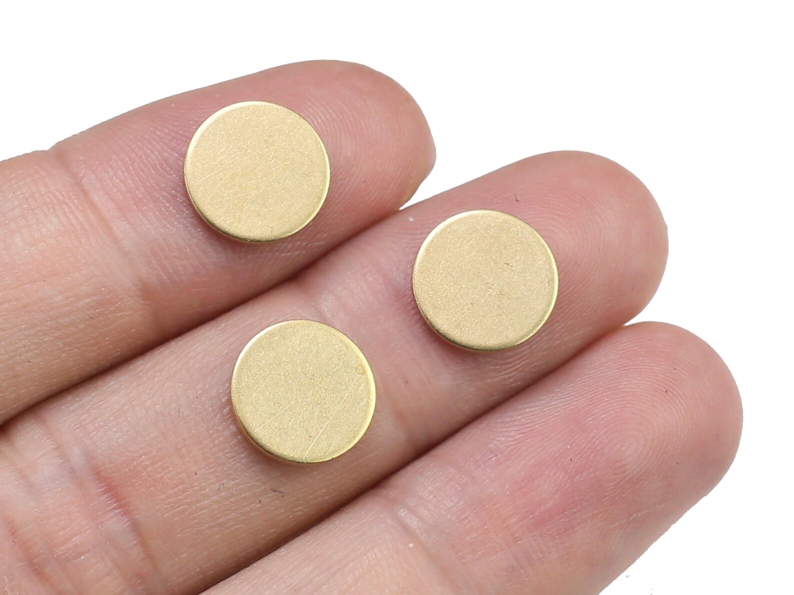 20pcs Brass Stamping Tags, Round Brass Findings, 10x2mm 12x2mm 13x2mm ...