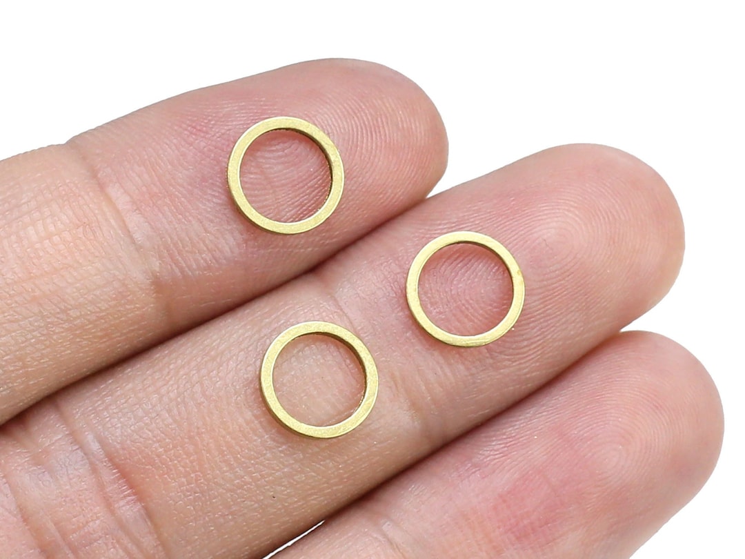 Round Circle Brass Connector, Round Earring Charm, Earring Findings ...