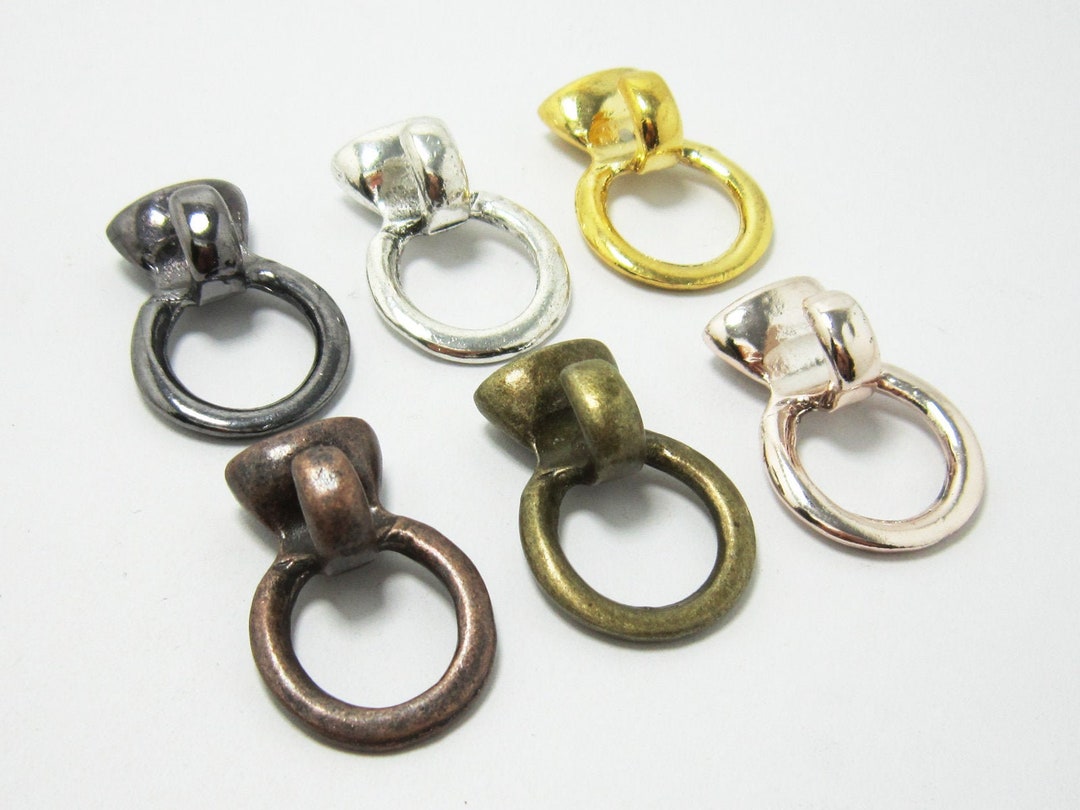 5pcs Open Hook Clasp, 5mm Round Leather Clasp, Bracelet Connecter, Open ...