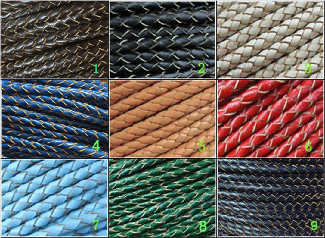 4mm Braided Leather Cord, 4mm Round Leather Strip, Braid Leather ...