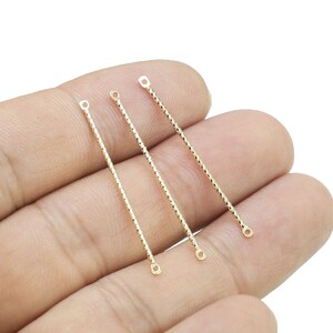 Faceted Stick Connector, Round Stick Charm, Wire Stick Charm, Gold ...