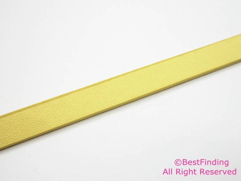 10mm Flat leather cord Yellow 10x2mm leather strip 1meter | Etsy