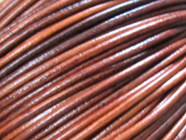 Distressed 2mm Round Leather Strips 2mm Round Leather Cord | Etsy