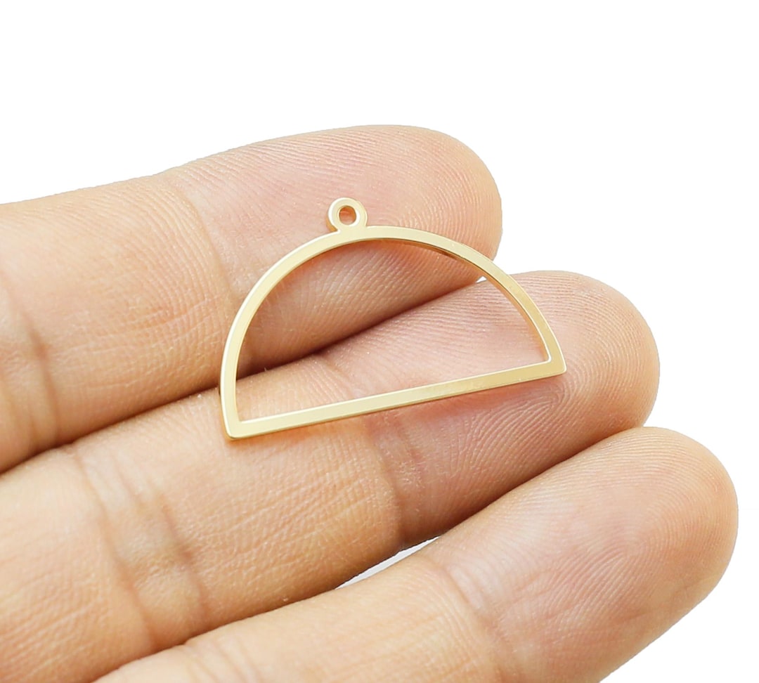 Half Round Connector, Semi Circle Earring Charms, Tassel Making, Blank ...