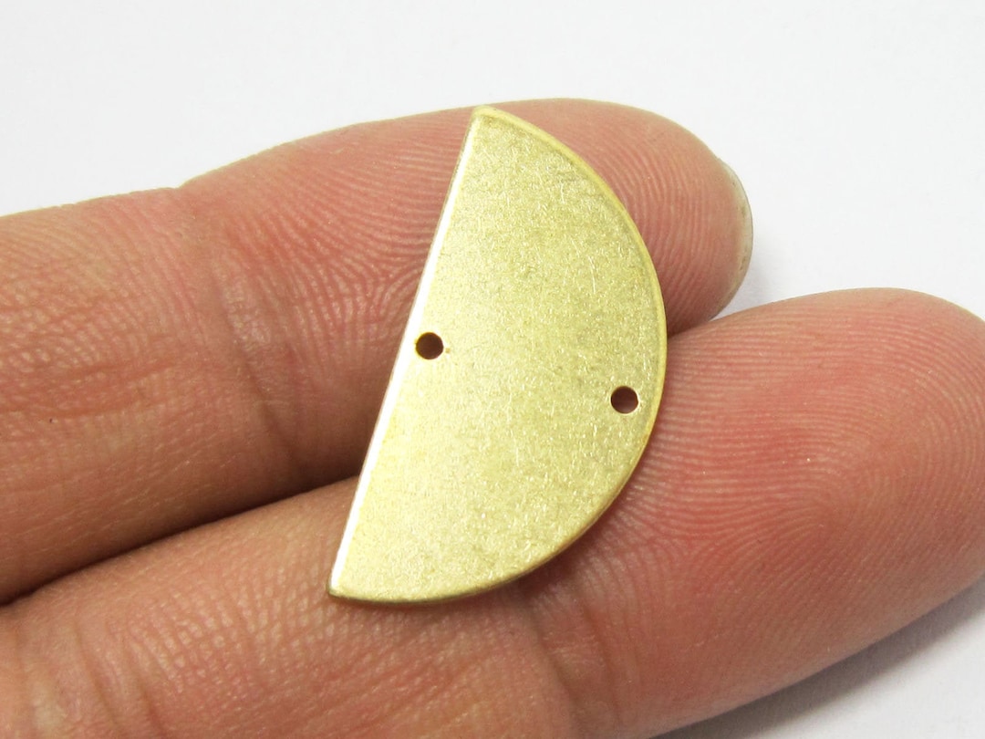 Half Round Brass Connector, Semi Circle Earring Charms, Earring ...