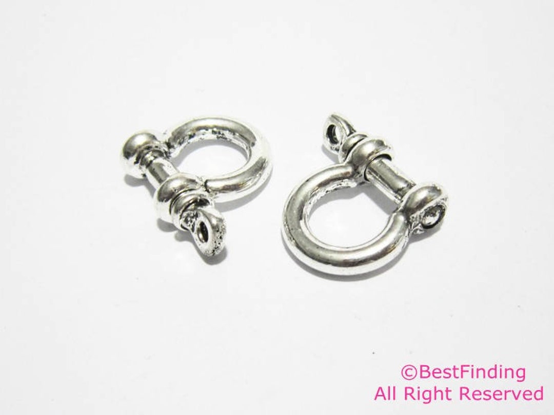 3sets Bow Shackle Clasp Leather Connector Paracord Bracelet Clasp RH38 ...