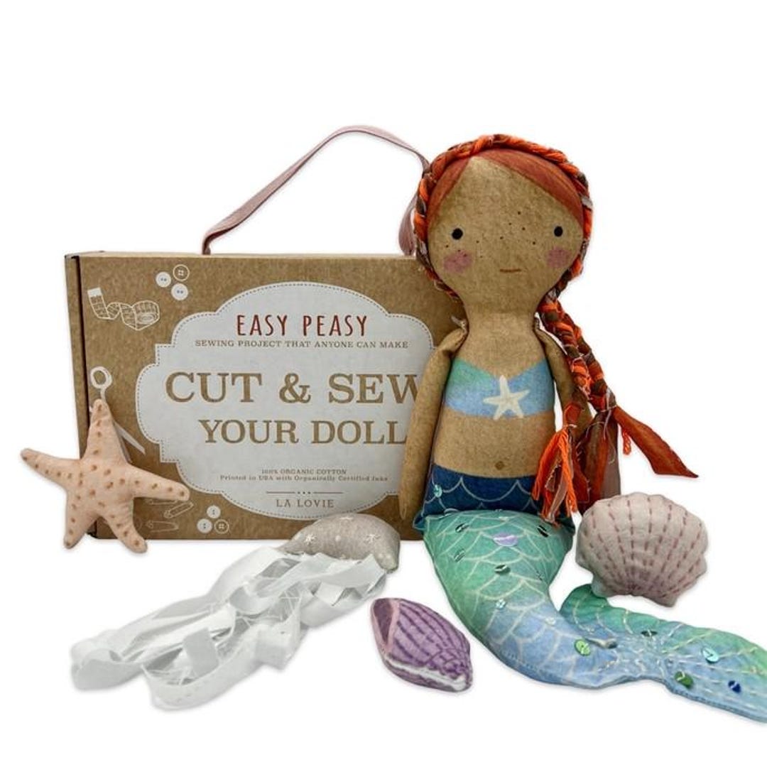 DIY Mermaid Doll Kit: Sew Your Own Organic Cotton Doll - Etsy