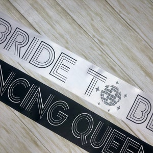 Bachelorette Party Disco Themed Sash / Bride to Be / Bridesmaid ...