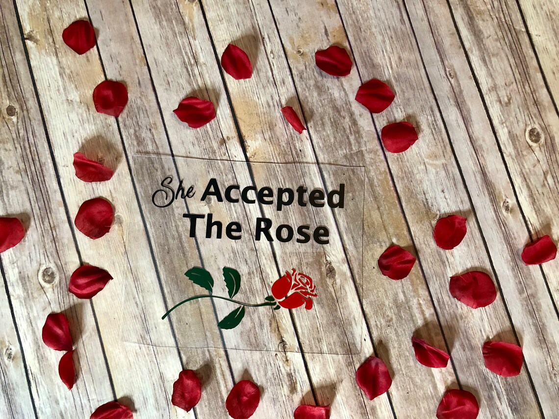 She Accepted the Rose 8 X 10 Acrylic Bachelorette - Etsy