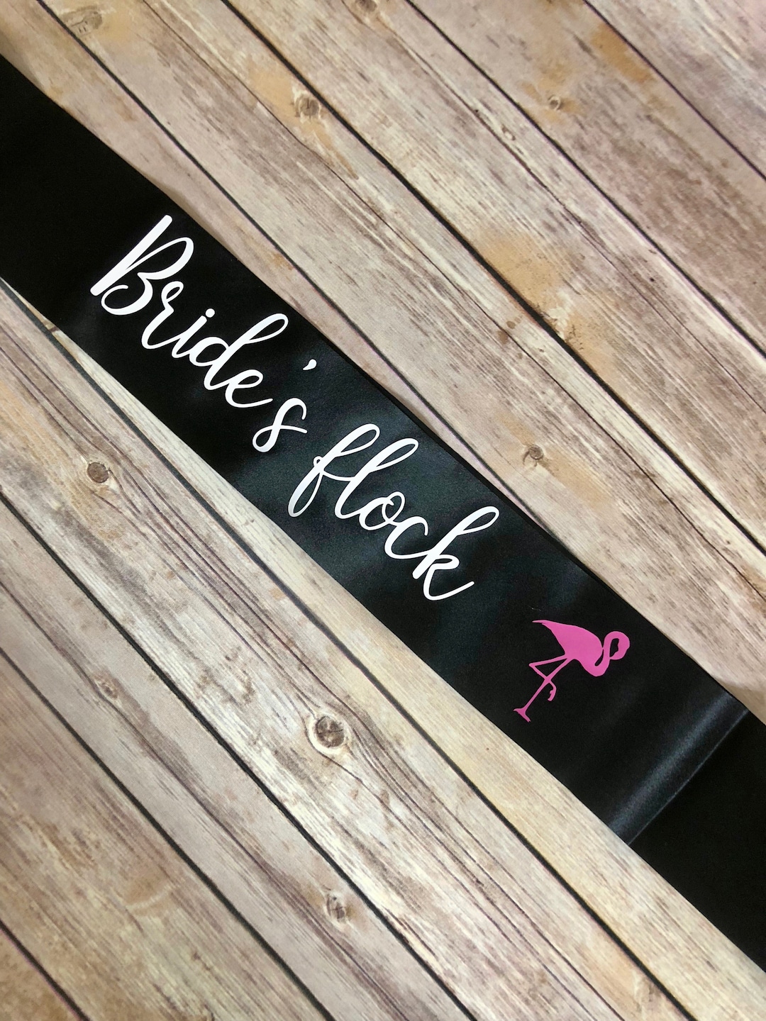Bride's Flock Sash / Pink Flamingo / Bachelorette Party / Bridesmaid - Etsy