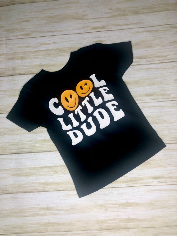 Cool Little Dude Retro Smiley Face Baby & Toddler Shirts / - Etsy