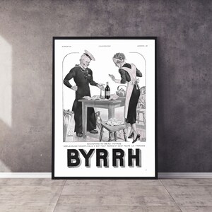 Byrrh French Aperitif Vintage Poster, 1938 Drink Illustration Print to ...
