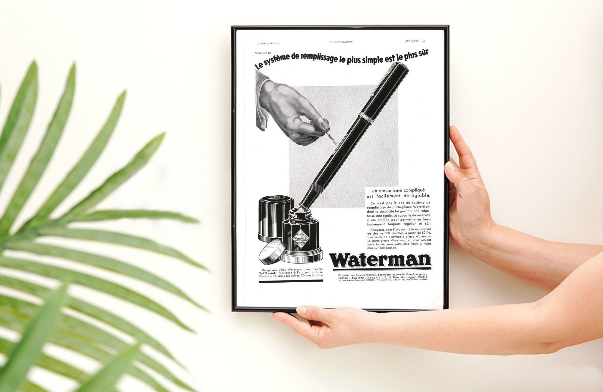 Waterman Fountain Pen and Ink / Burma Jewelry, Double-sided Vintage ...