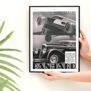 Panhard Cars / Englebert Tires, Double-sided Vintage Poster, 1934 ...
