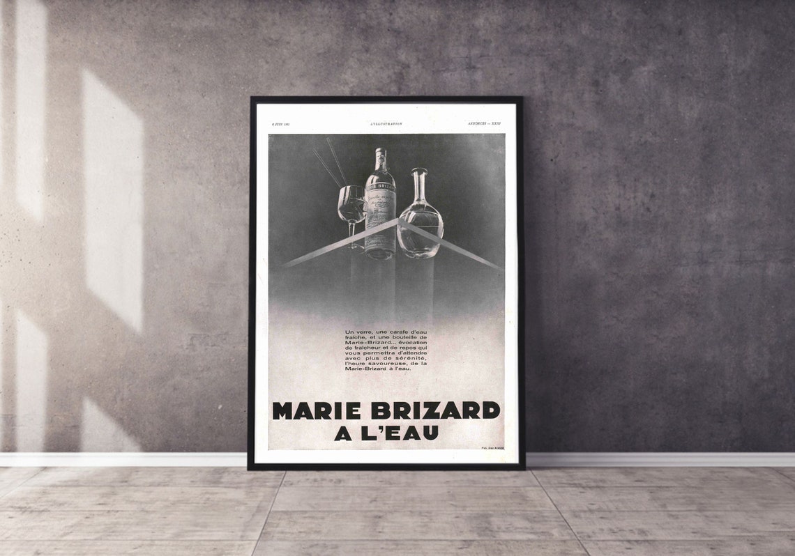 Marie Brizard Poster by Georges Arandel. Brizard a L'eau Anisette Drink ...