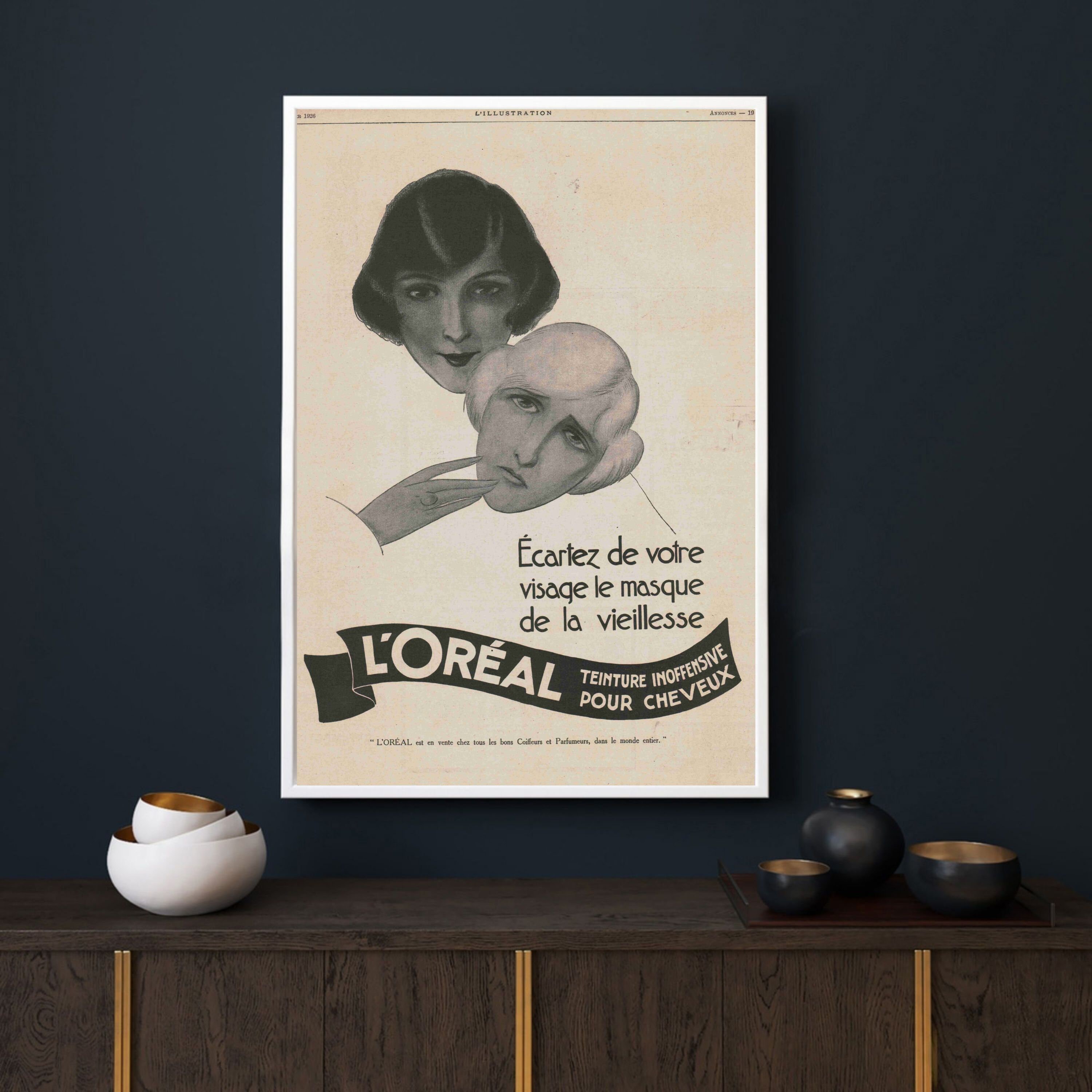 L'oreal Hair Dye Vintage Ad 1926 French Magazine Tear - Etsy