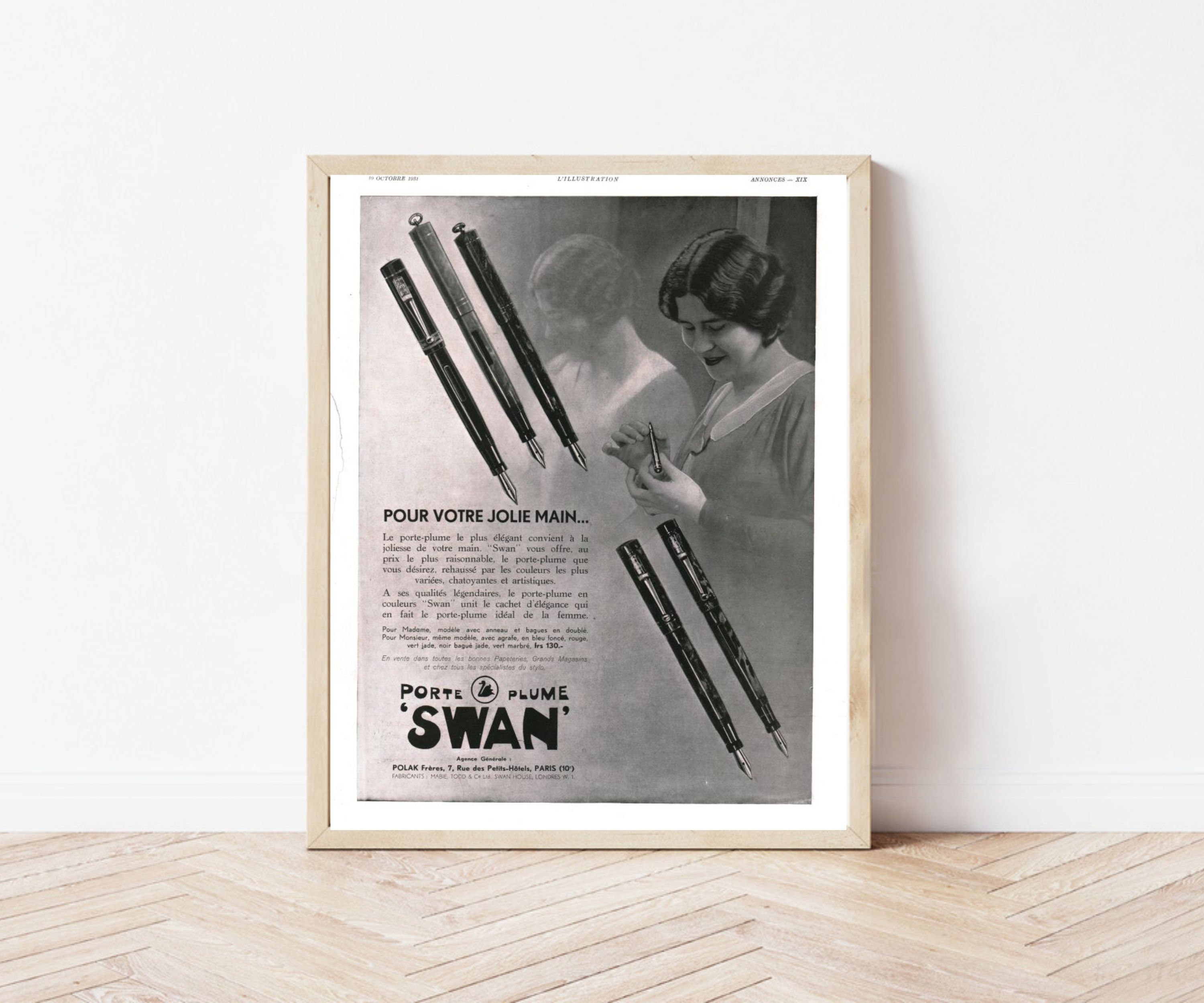 Swan Fountain Pen / Eau De Cologne D'orsay Double Sided - Etsy