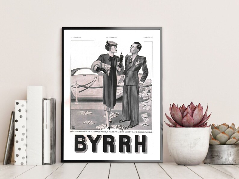 Byrrh Aperitif Drink / Waterman Fountain Pen, Double-sided Vintage ...