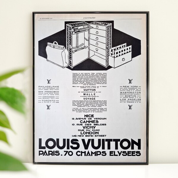 Louis Vuitton Poster - Etsy