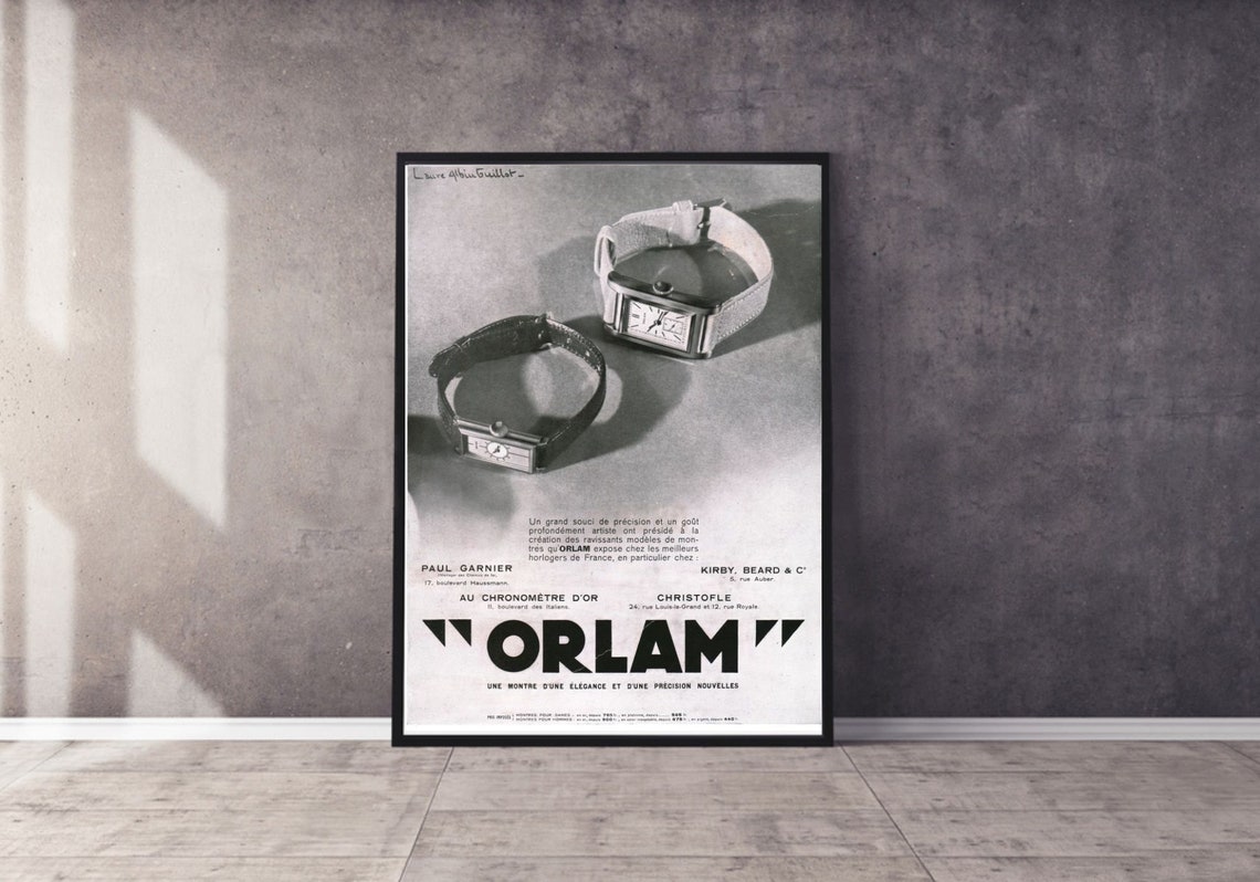 Orlam Watches Vintage Poster 1932 French Art Deco Vintage - Etsy