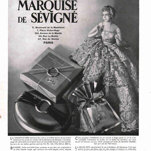 Le Jardin Perfume / Marquise De Sevigne Chocolate, Double-sided Vintage ...
