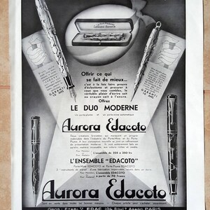 Aurora Edacoto Fountain Pen / Renault Cars, Double-sided Vintage Poster ...