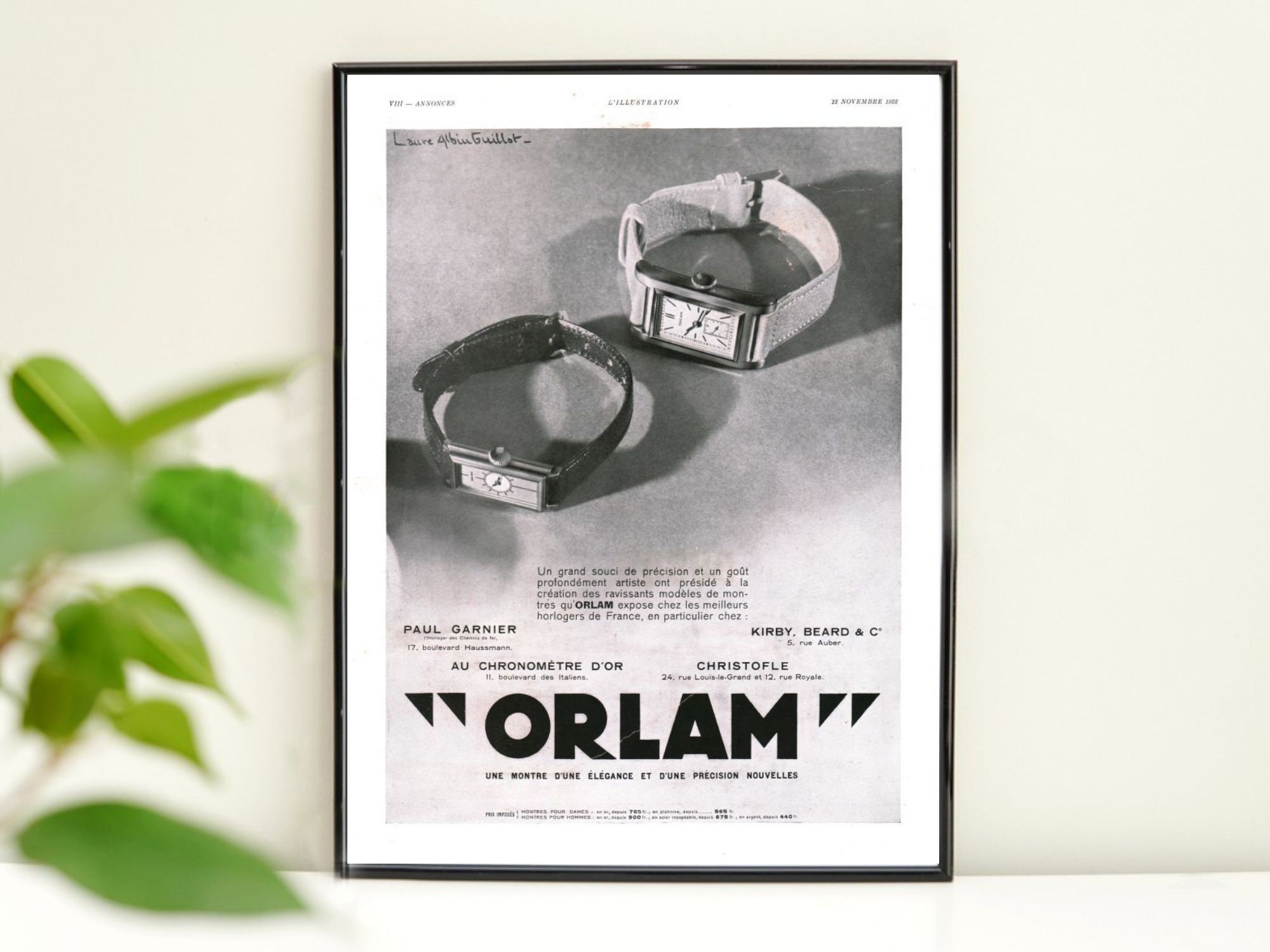 Orlam Watches Vintage Poster 1932 French Art Deco Vintage - Etsy