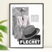 Aurora Edacoto Fountain Pen / Flechet Hats, Double-sided Vintage Poster ...