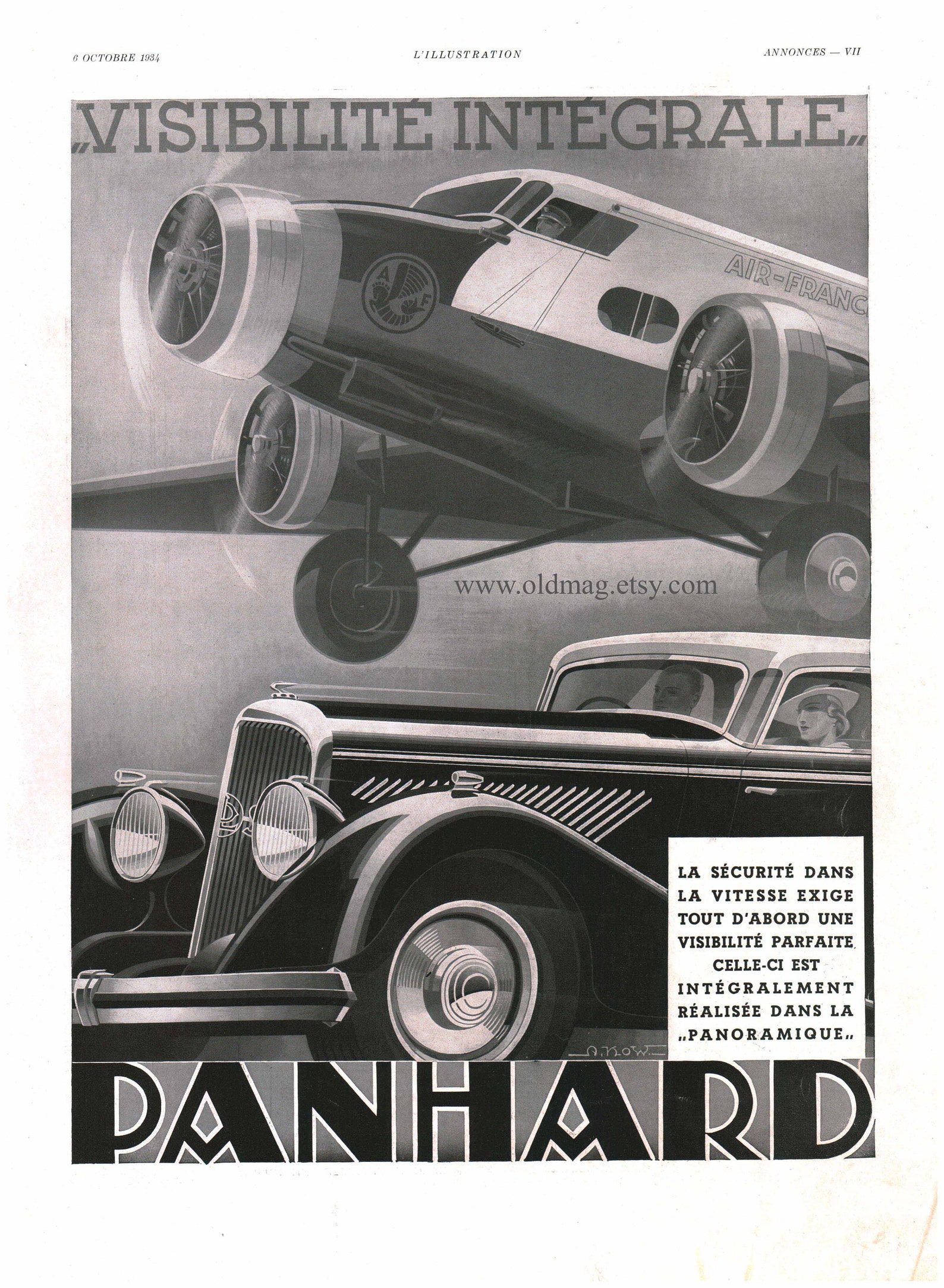 Panhard Cars / Englebert Tires Double-sided Vintage Poster - Etsy